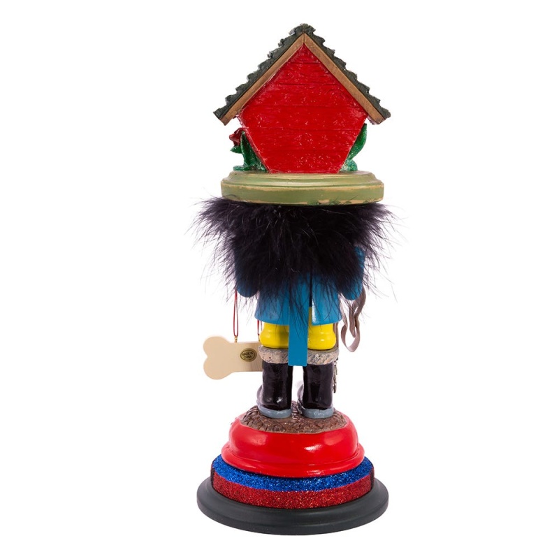 14" Hollywood Nutcrackers™ Labradoodle Dog House Hat Nutcracker