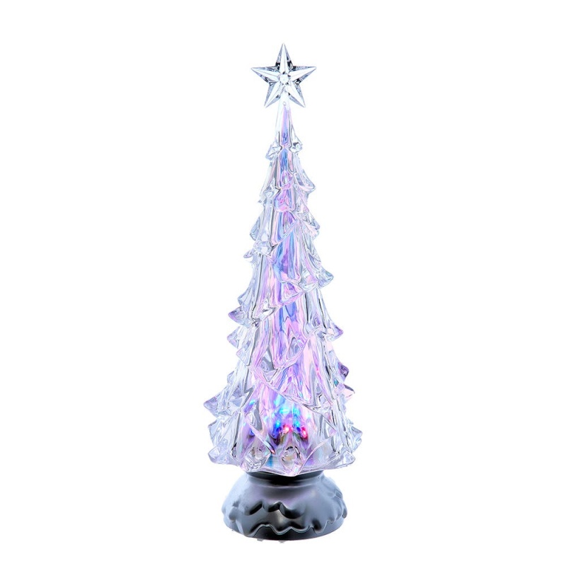 14" Battery Operated Rgb Led Lighted Animated Spinning Tree