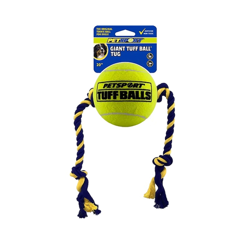 Petsport Tuff Ball Tug Giant 20" Rope W/ 4" Ball