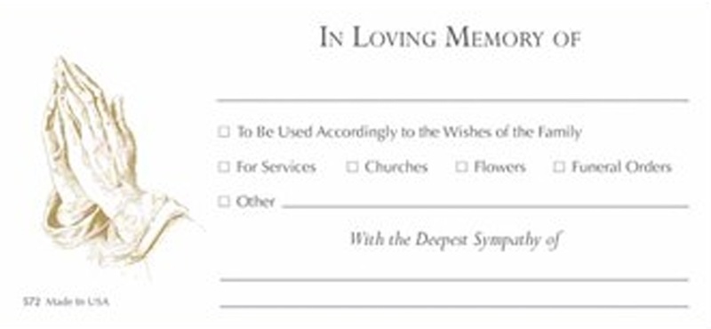 Buy Praying Hands Memorial Offering Envelopes Online - Premium Quality