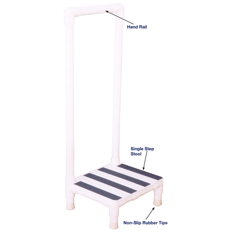 Mri Single Step Stool With Handrail