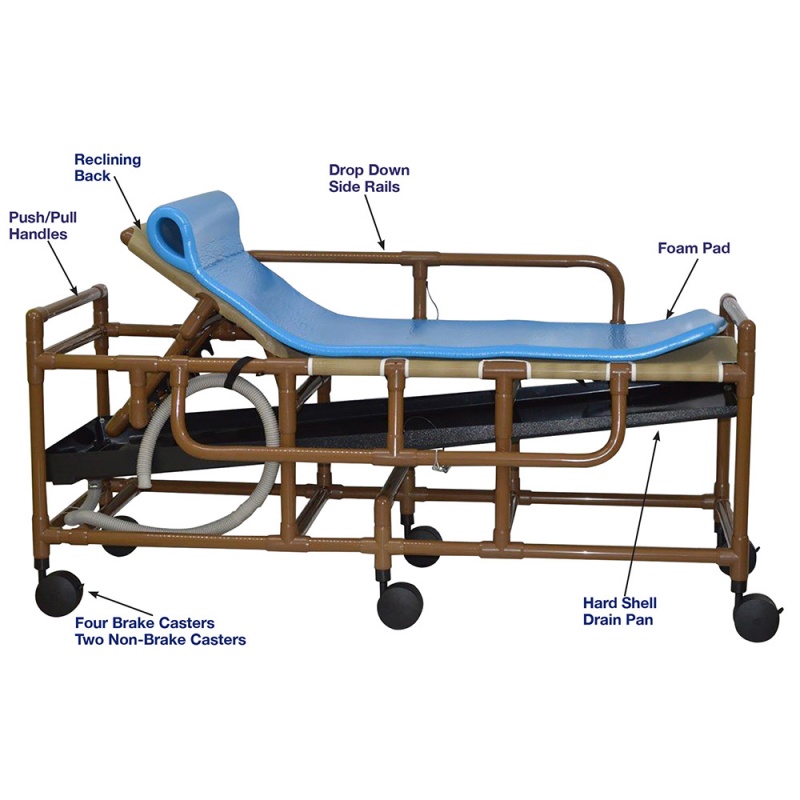 Buy Woodtone Gurney with Hard Shell Drain for Shower Online ...