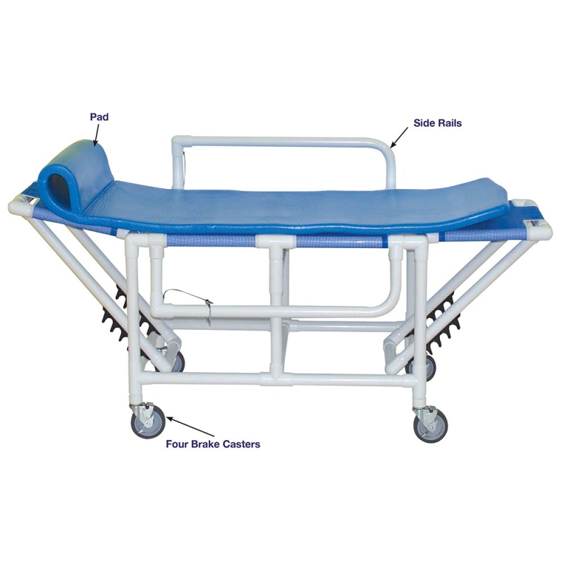 Buy Folding Gurney with Sectional Padding Online - Healthcare Grade