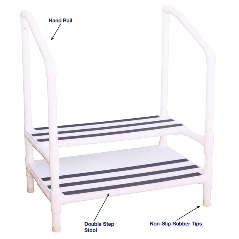 Mri Double Step Stool With Handrails
