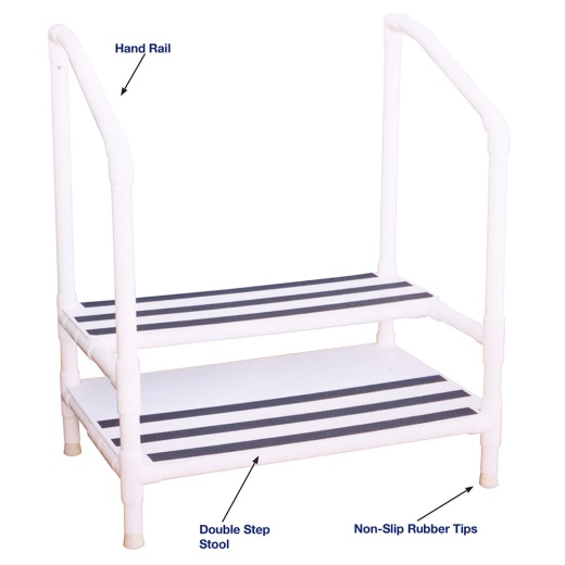 Mri Double Step Stool With Handrails
