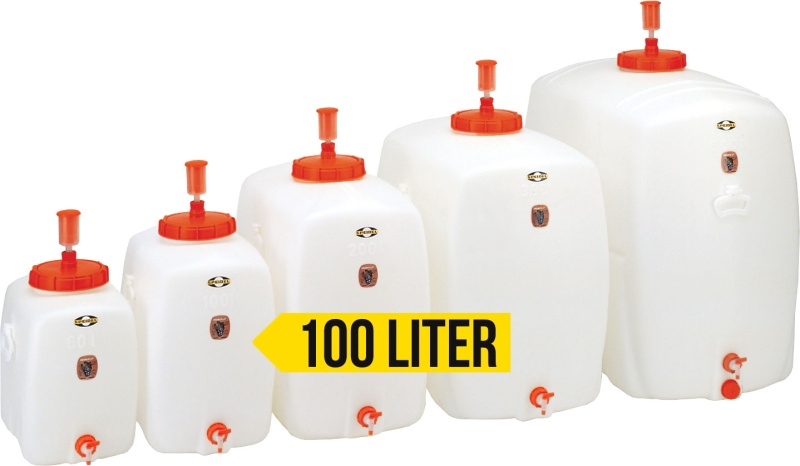 Speidel Plastic Fermenter | Rectangular Hdpe Storage Tank | 100L | 26.4 Gal