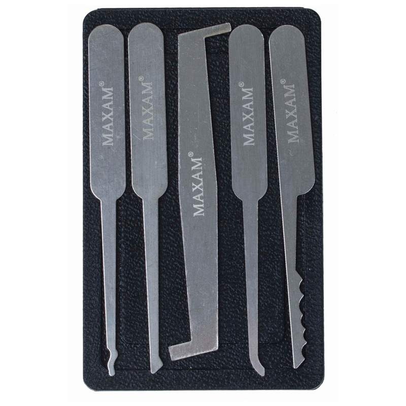 Maxam 5Pc Lock Pick Set with Case | Professional Locksmith Tools