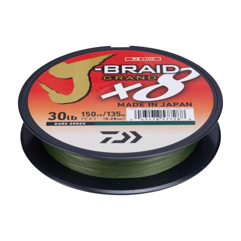 Daiwa J-Braid X8 Grand Braided Line - 300 Yards