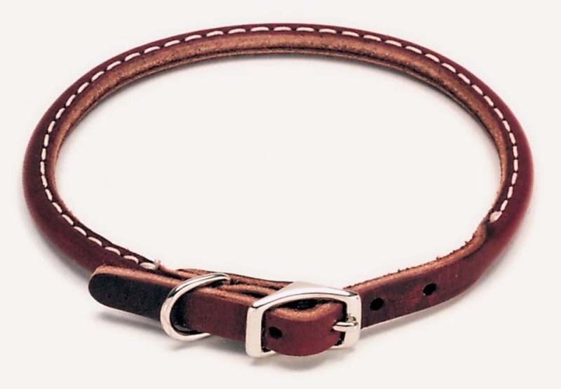 Circle T Latigo Leather Round Dog Collar Brown 3-8 In X 10 In