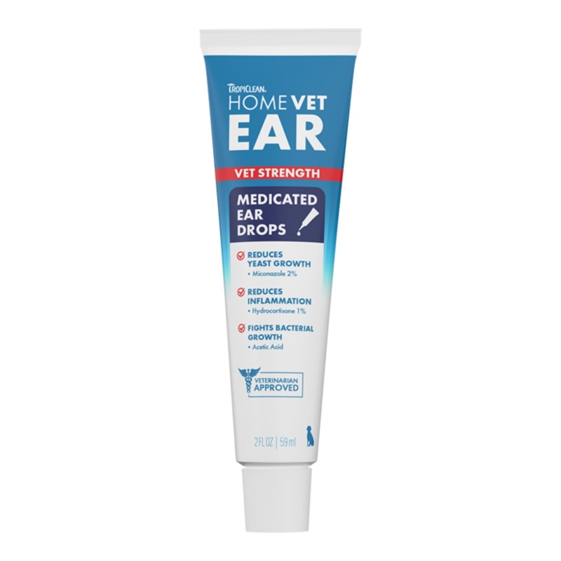 Tropiclean Homevet Dog Medicated Ear Drops 2Oz