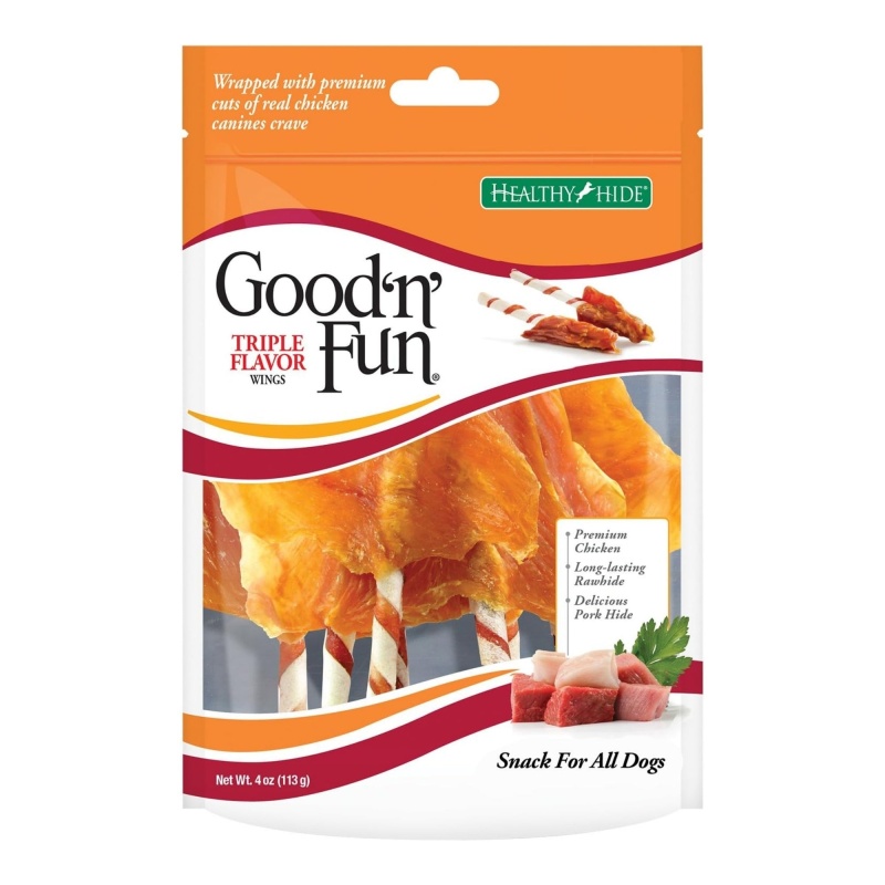 Good 'N' Fun Triple Flavor Wings Chicken/Pork/Beef 4Oz