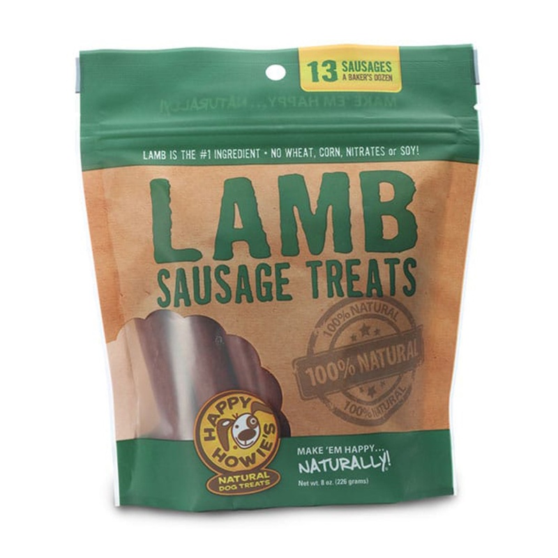 Buy Happy Howie Dog Lamb Sausage Bakers Dozen Online - 4 Inch 8Oz