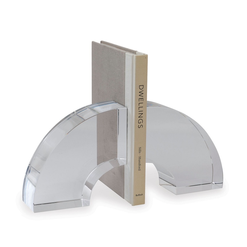 Nolan Crystal Bookends Pair - Luxurious Desk Accessories