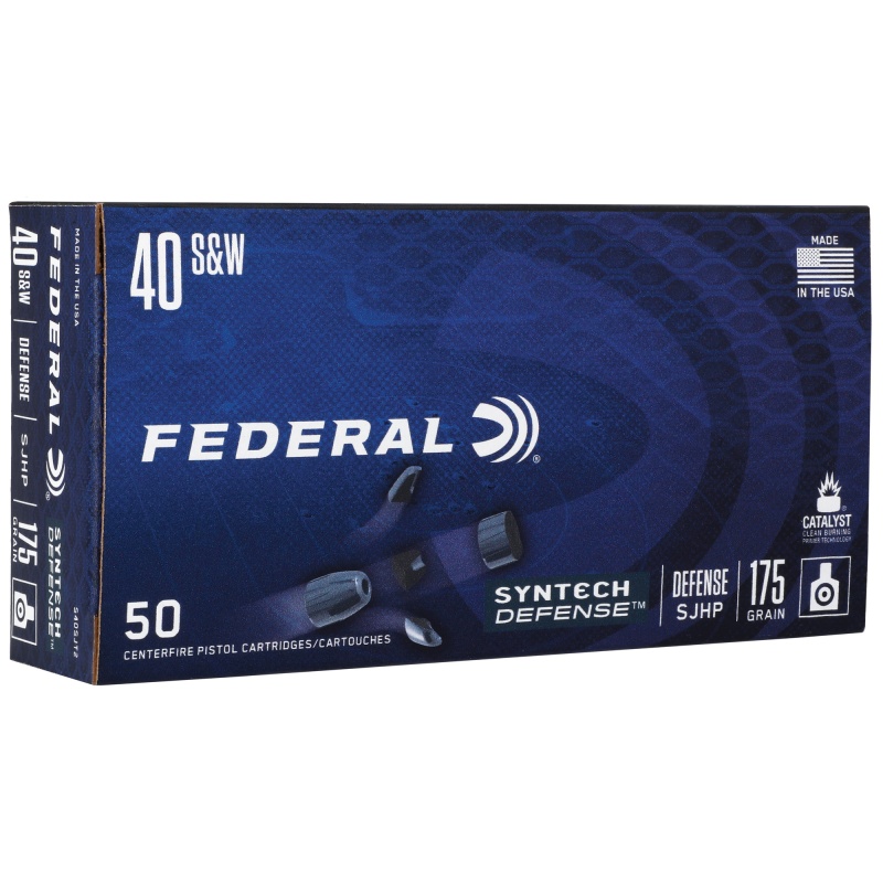 Federal, Syntech Defense With Catalyst Clean Burning Primer, 40 S&W ...