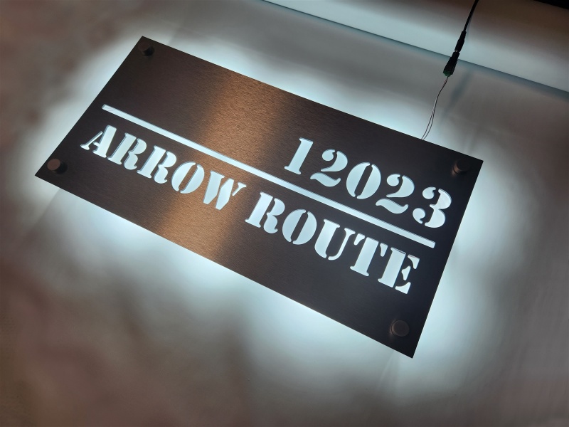 Buy LED Stencil Cut Sign with Standoffs Online