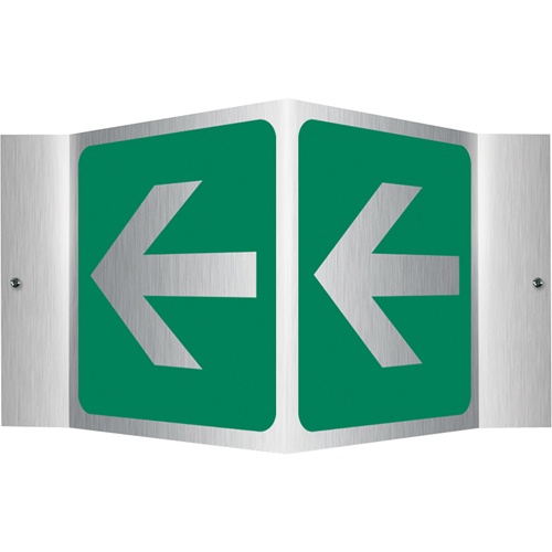 Arrow Projection™ Sign, 6" X 5", Aluminum, Pictogram