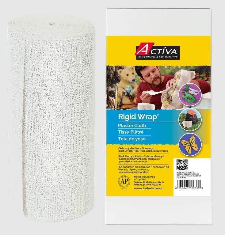 Rigid Wrap Plaster Cloth, 12-Inch X 50-Foot Roll
