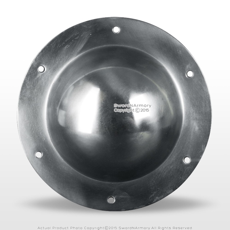 14 Gauge Steel 7.5" Combat Grade Functional Medieval Medium Shield Umbo ...