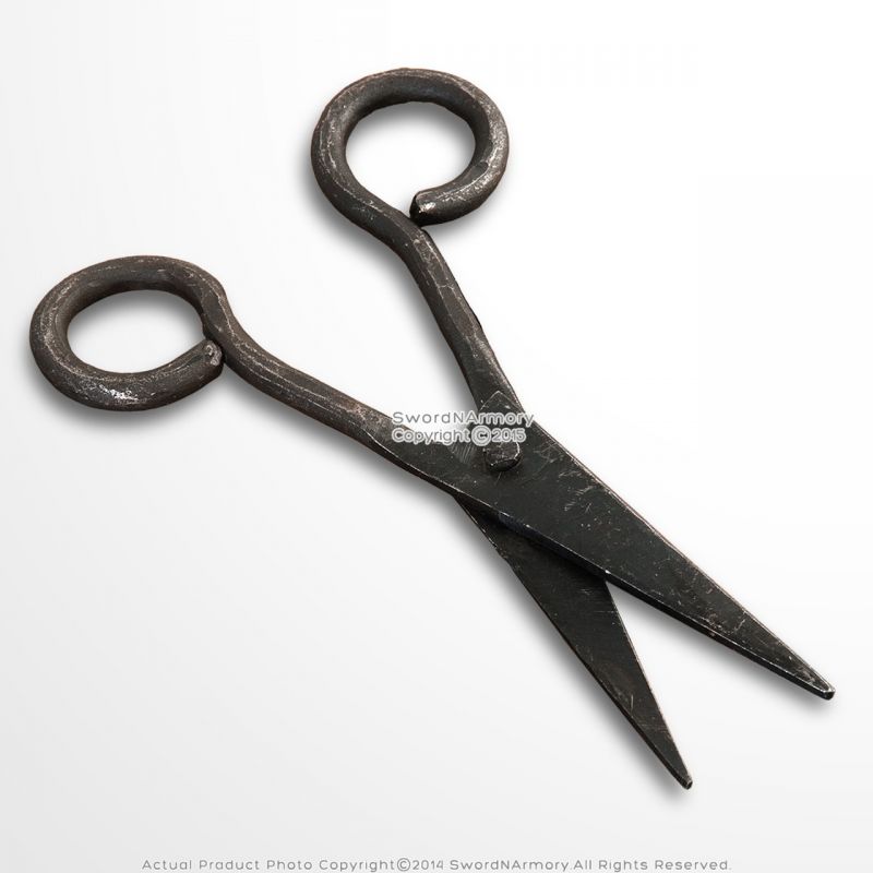 Medieval Renaissance Style Scissor Handmade Slick Snip Black Iron ...