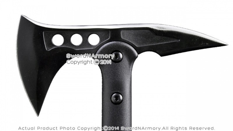 15" Functional Black Camping Survival Hatchet Tactical Axe W/ Spike ...