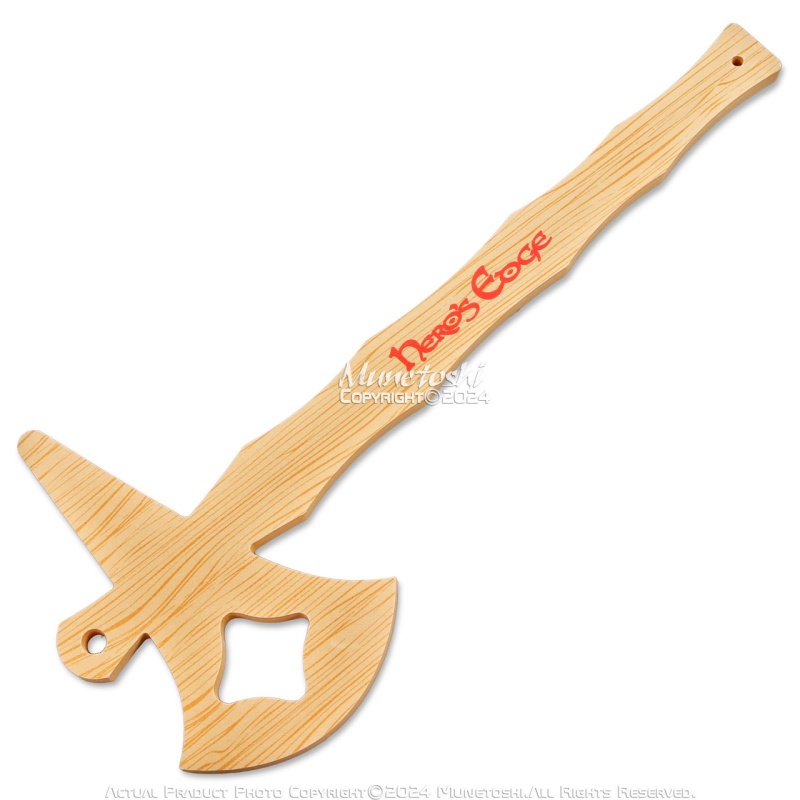 Munetoshi 18" Tomahawk Battle Axe Foam Wooden Finish Lightweight Prop ...