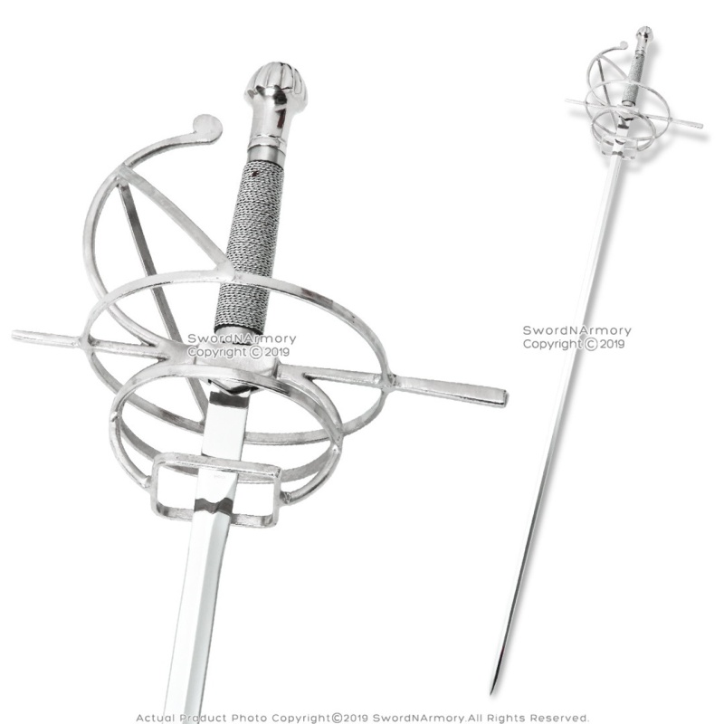 Medieval Renaissance Costume Rapier Fencing Sword With Wire Wrapped ...