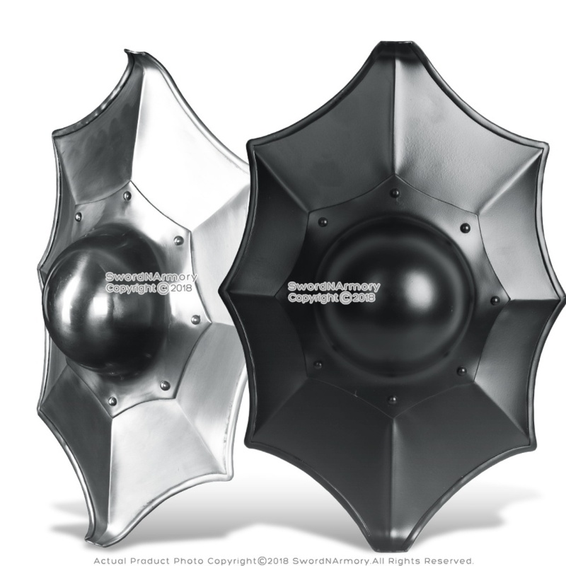 Functional Battle Ready Medieval Talhoffer Buckler Iron Shield 16G ...