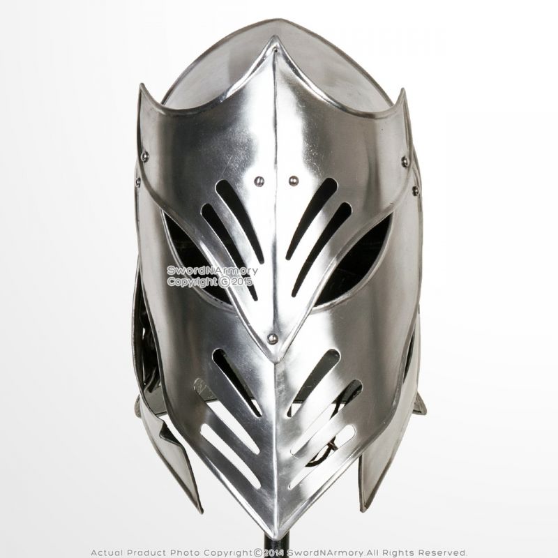 Fantasy Armageddon Aliens Helmet 20G Steel Larp Medieval Cosplay Halloween