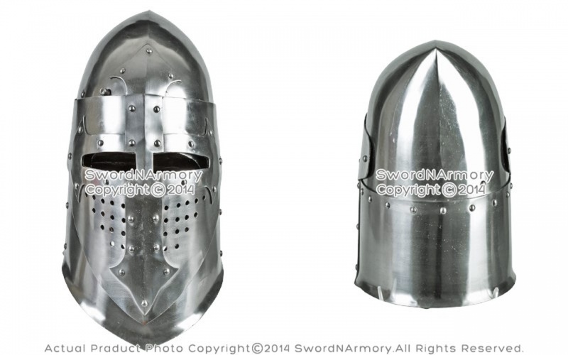 Functional Battle Ready 16G Medieval Knight Pig Faced 14Th Century ...