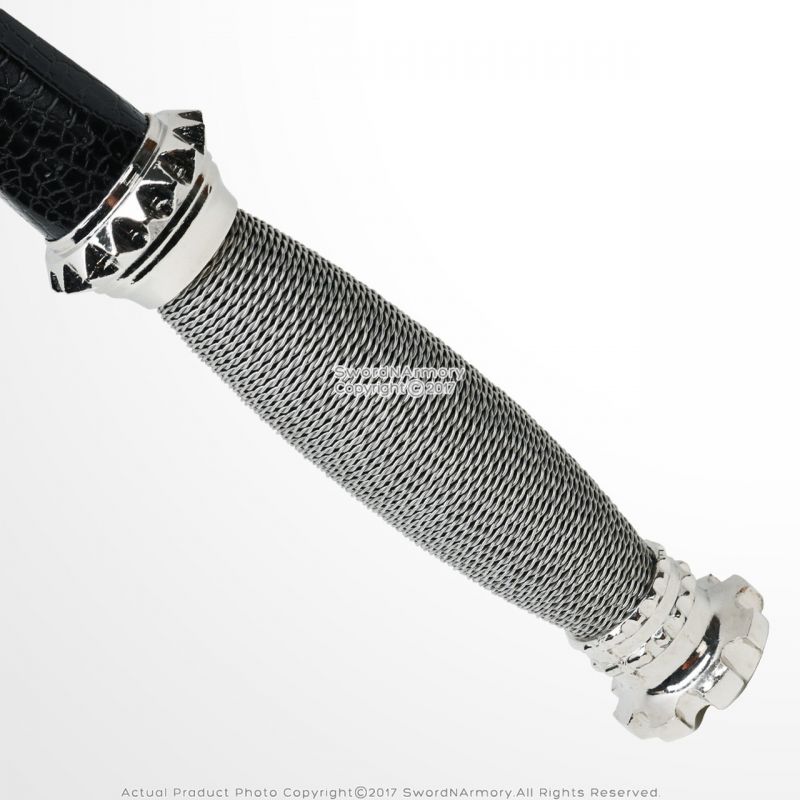 21.5" Long Double Edge Medieval Axe With Wire Wrapped Handle And ...