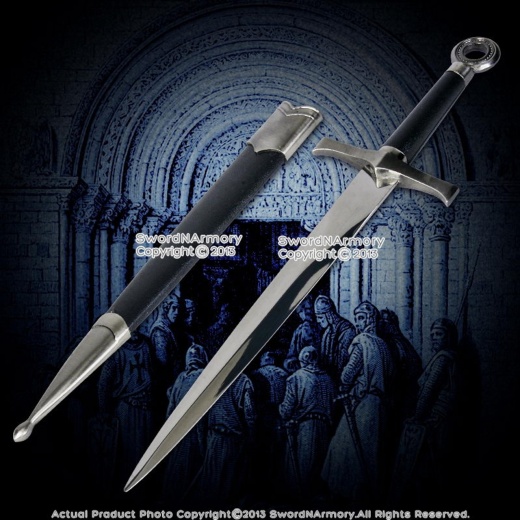 Medieval Knight Irish O Ring Pommel Short Sword Historical Dagger With ...