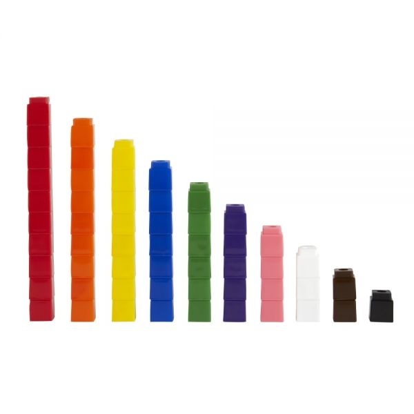 Connecting Blocks, Assorted Colors, Pre-K, Set Of 100 Blocks