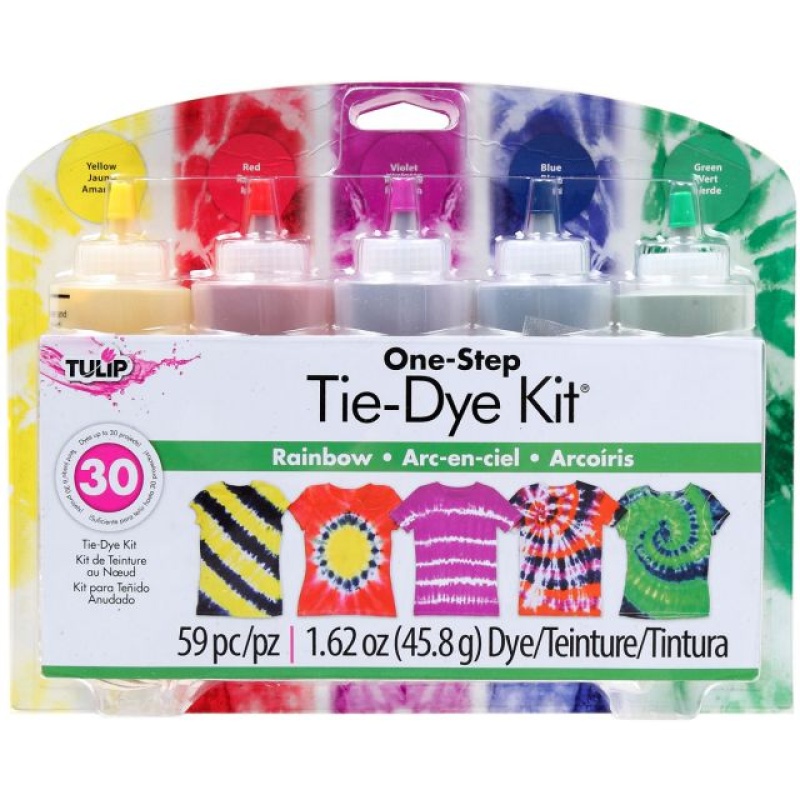 Tulip One-Step 5-Color Tie Dye Kit for Natural Fiber Fabrics