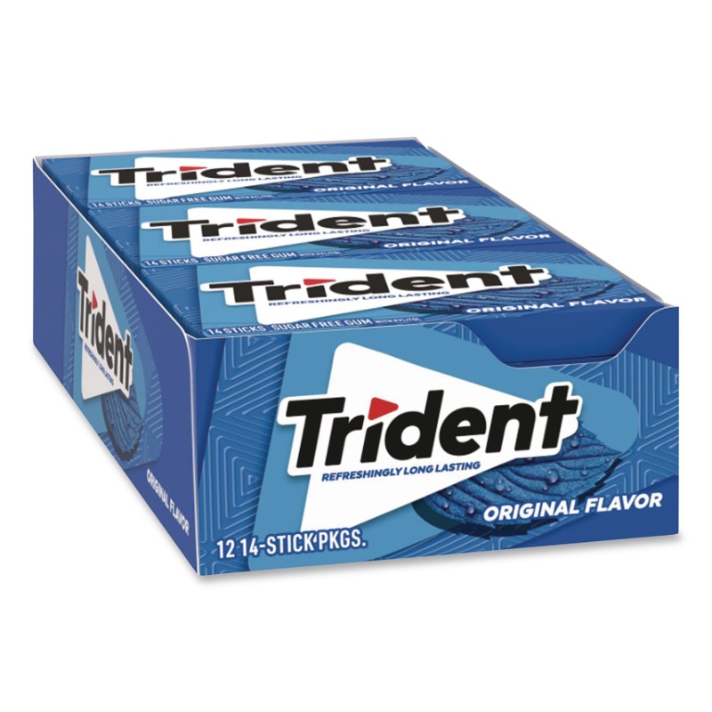 Buy Trident Sugar-Free Gum, Original Mint, 14 Sticks/Pack, 12 Pack/Box ...