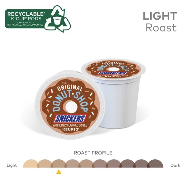 The Original Donut Shop Snickers Coffee K Cup Pods Box Of 24 Pods