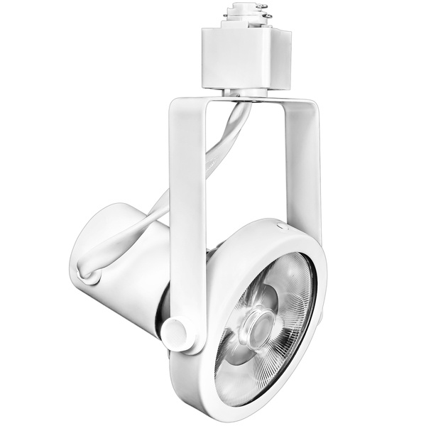 Versatile Track Light Fixture with Gimbal Ring - White