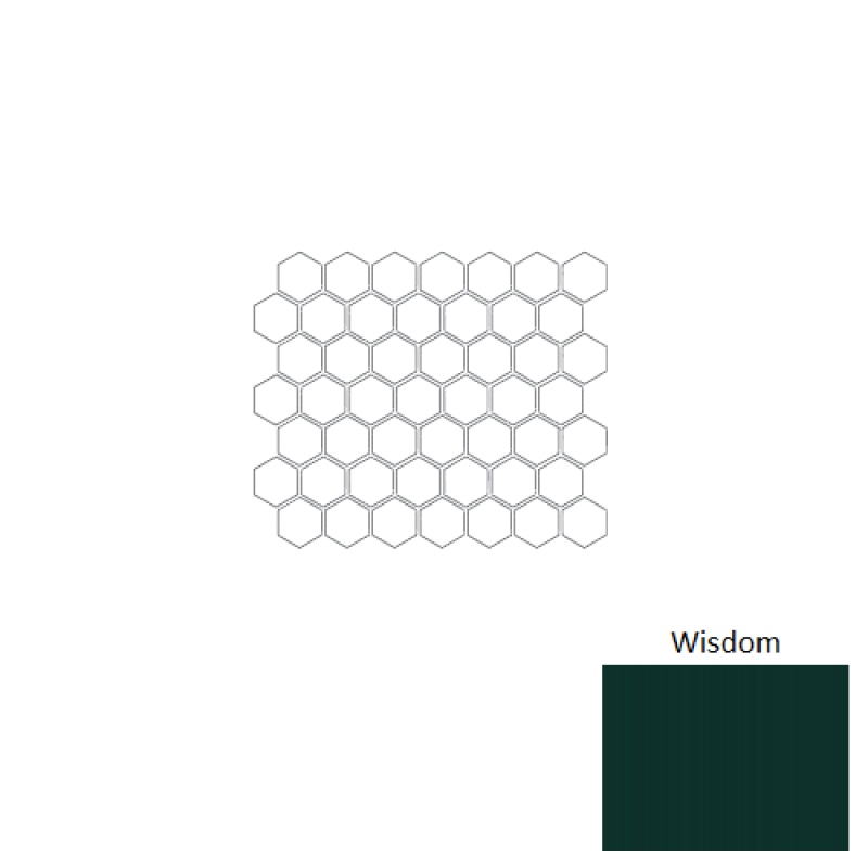 Color Story Mosaic Wisdom Ceramic Mosaic - 1 1/2" Hexagon - Glossy