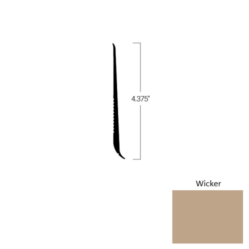 Johnsonite Wicker Rubber Tightlock Resilient Rubber Base - 4 3/8" X 48 ...