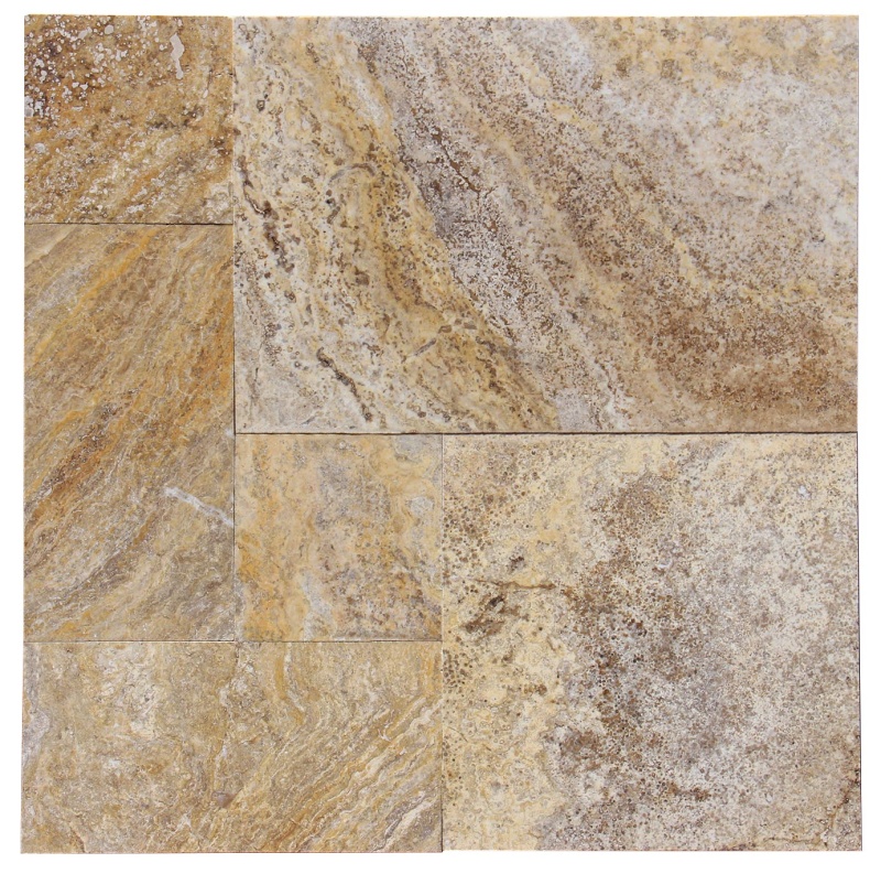 Scabos Cross Cut Travertine French Versailles Pattern - Filled & Honed ...