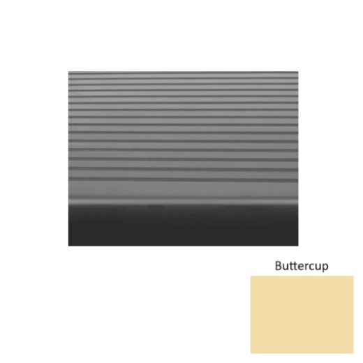 Solid 80 Buttercup Light Duty Rubber (Sq) Stair Tread - Ribbed