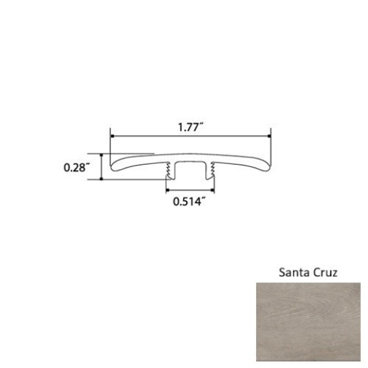 Onyx Santa Cruz Luxury Vinyl Moulding / Trim - 94" T Molding - Quartz ...