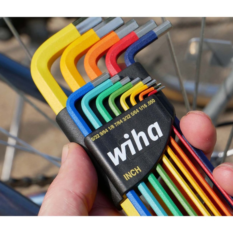 Wiha Ball End Color Coded Sae Hex L-Key Set (13 Piece Set)