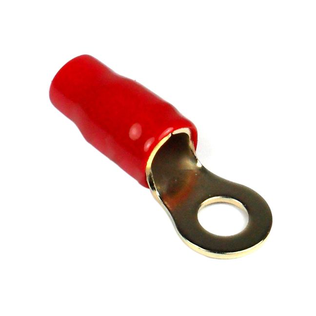 Buy Xscorpion Ring Terminal 4Ga Gold Finish – Red (10 Pack) Online