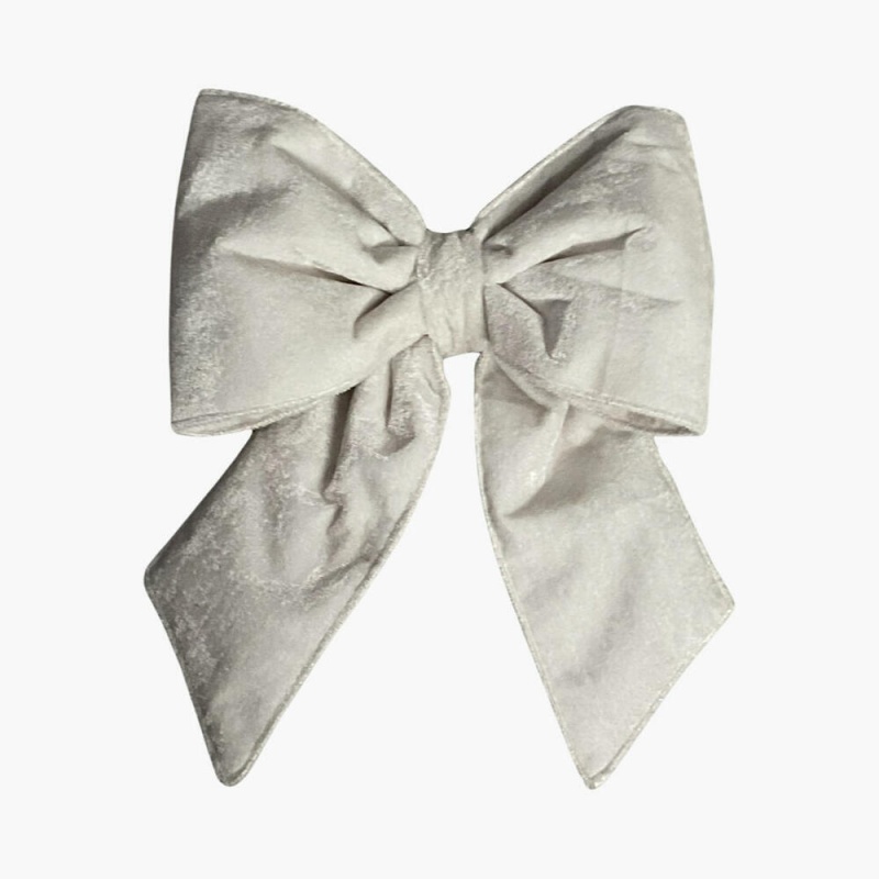 Buy 12" x 15" Plush White Velvet Bow Online - Elevate Your Holiday Decor