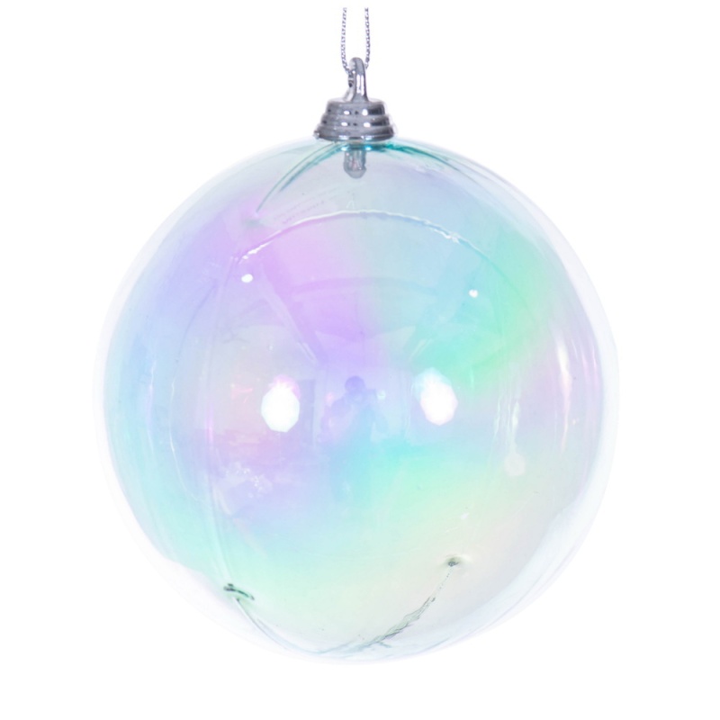 4" Baby Blue Iridescent Ball 4/Bag