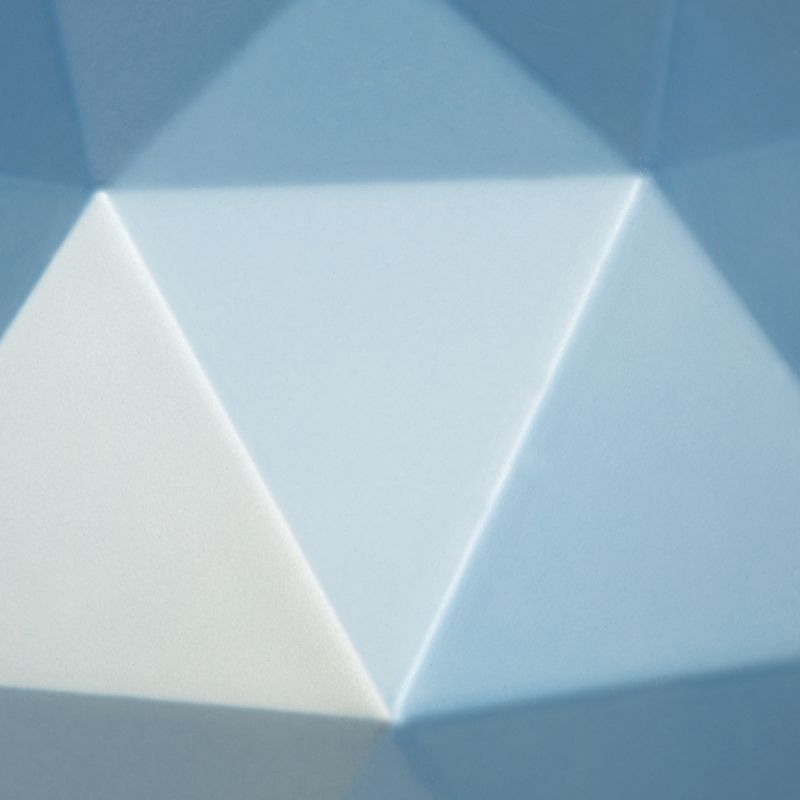6" Periwinkle Matte Geo Ball 4/Bg