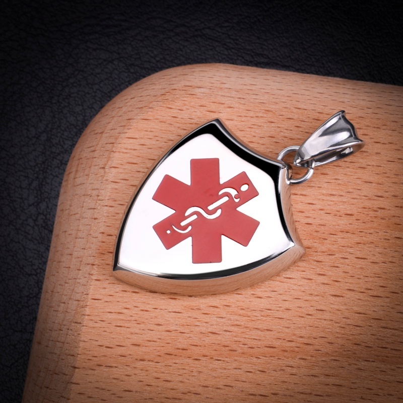 Buy Emt Shield Steel Pendant Online - High Quality Stainless Steel Jewelry