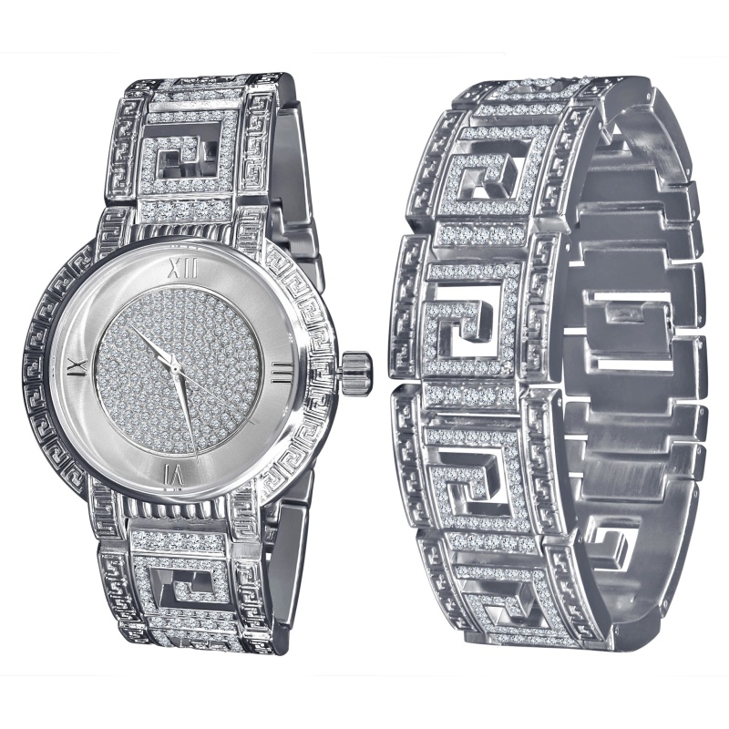 Buy Palatial Ice Master Watch Set Online: Luxury Iced out Metal Watch ...