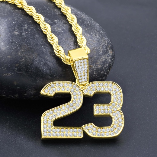 Buy Numerate Crystal Locket I Gold Online - Unique Number Pendant