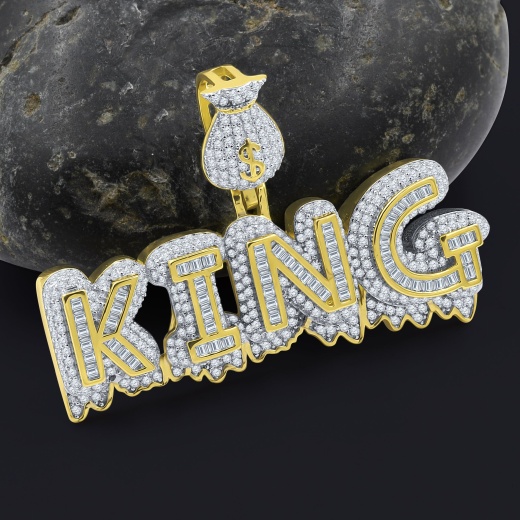 Buy Rico Pendant - Sterling Silver Cubic Zirconia Crown Pendant Online